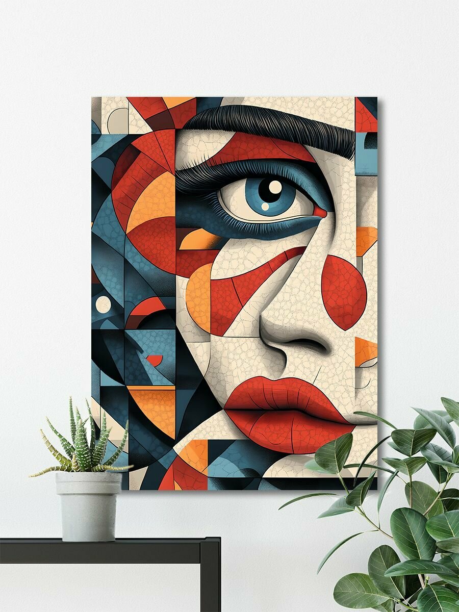 Абстракция / портрет, картина интерьер, картина 30х40 см.