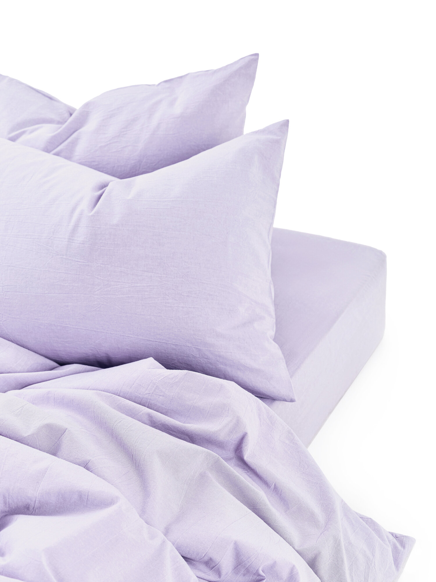 Простыня MORФEUS (морфеус) - Melange Violet (фиолетовый) - 230x260 (без резинки) - вареный хлопок