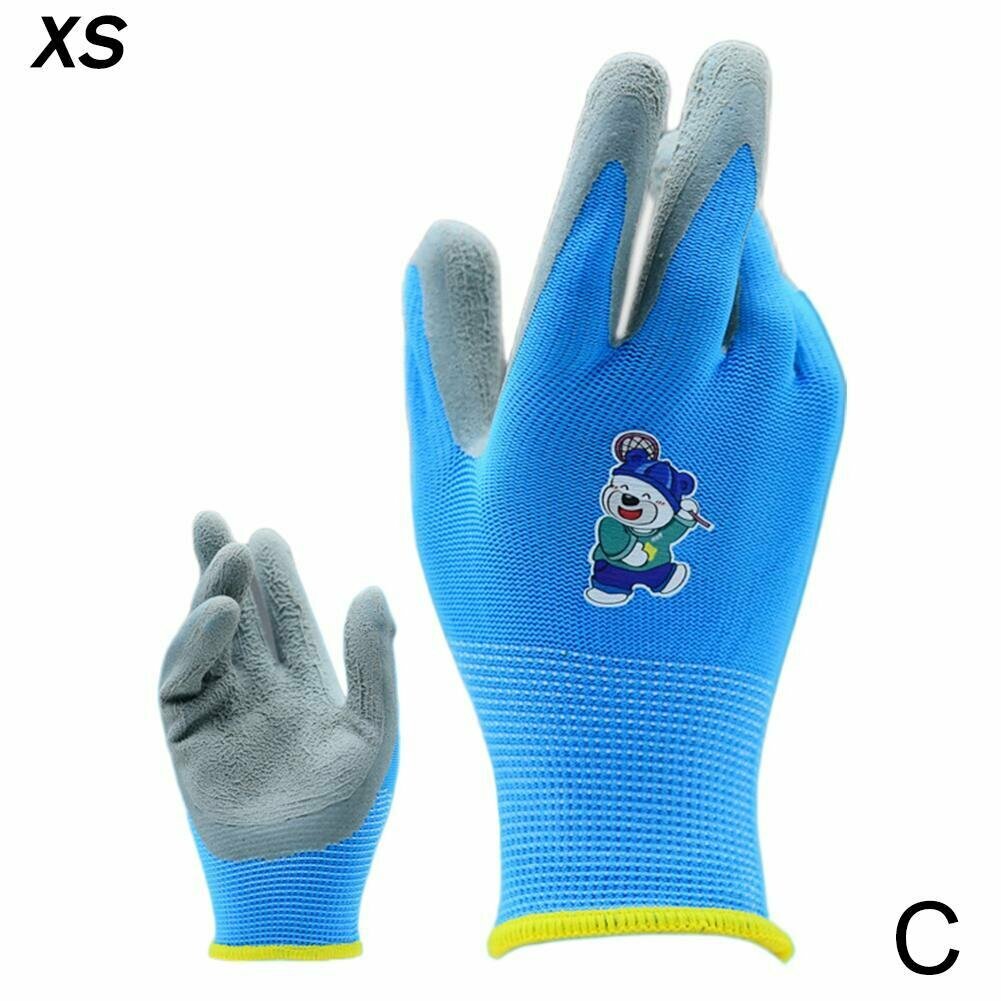 Перчатки рабочие детские, садовые с покрытием из латекса, прорезиненные, хозяйственные, защитные