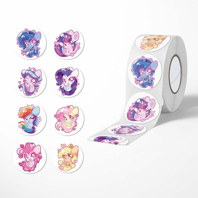 Наклейки с мультяшным пони Полли для детского творчества, декора альбомов и подарков, яркие виниловые стикеры для девочек