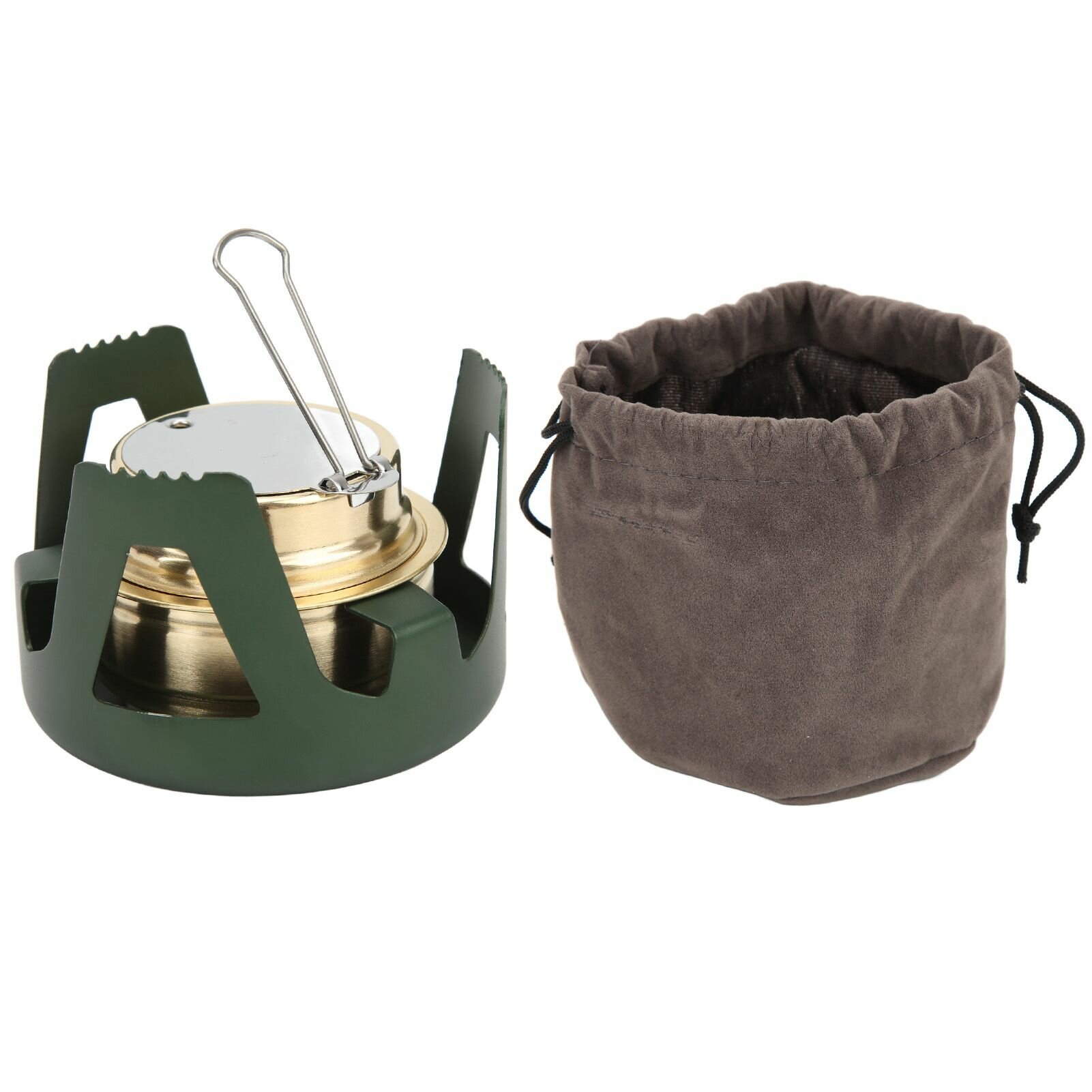 Портативная уличная печь для пикника, мини-спиртовая горелка для кемпинга, пешего туризма, рюкзака, черный, зеленый