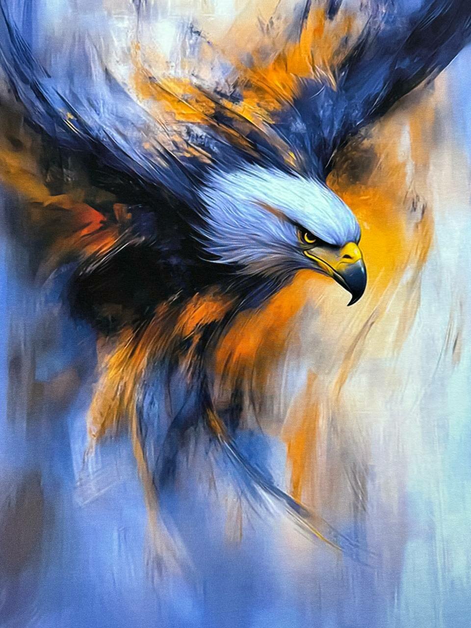 Ткань кулирная с диджитальным принтом Орёл 59x79 см/ передняя полочка