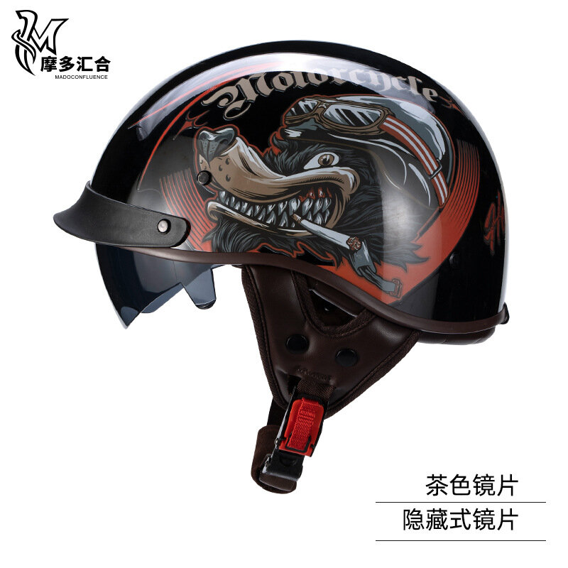 Шлем "Вихревая Собака", углеродное волокно, XL, коричневый