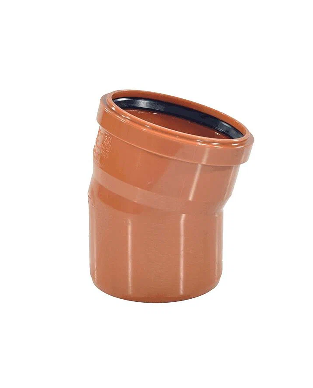 Отвод НПВХ коричневый Дн 110х15гр б/нап в/к KGB Ostendorf 220200