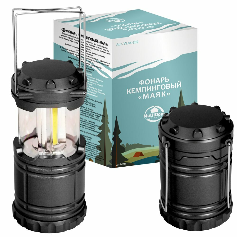 Фонарик на батарейках Маяк 8,5х18 см световой поток - 1000 лм, 30 светодиодов LED. Питание от 3-х батареек АА