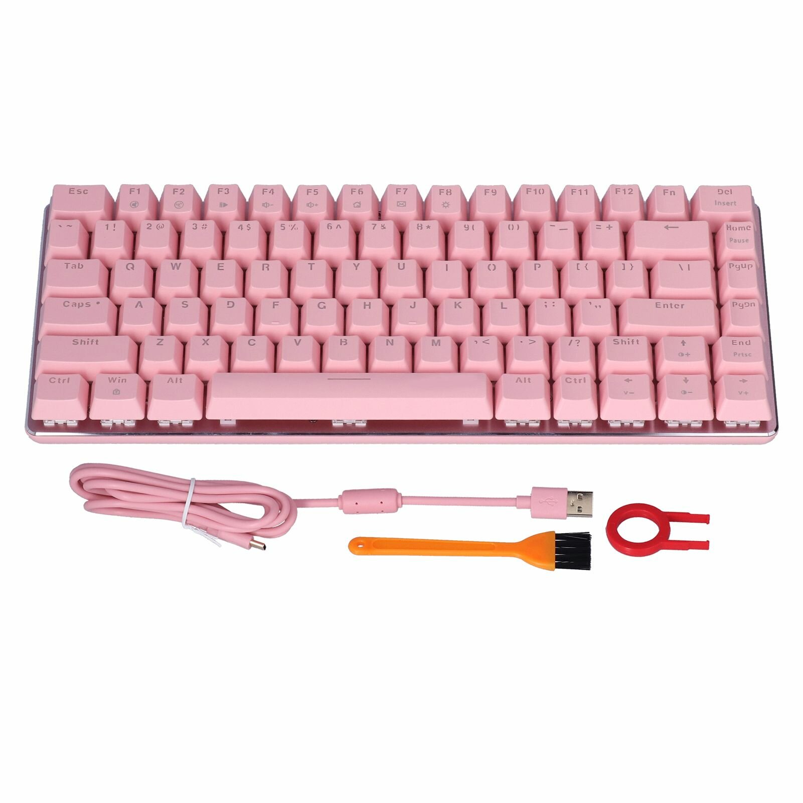 USB клавиатура 82 клавиши Белая подсветка 8 режимов Механическая для Win XP OS X Красный переключатель