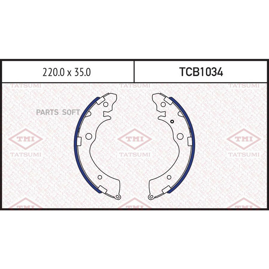 TATSUMI Колодки тормозные барабанные