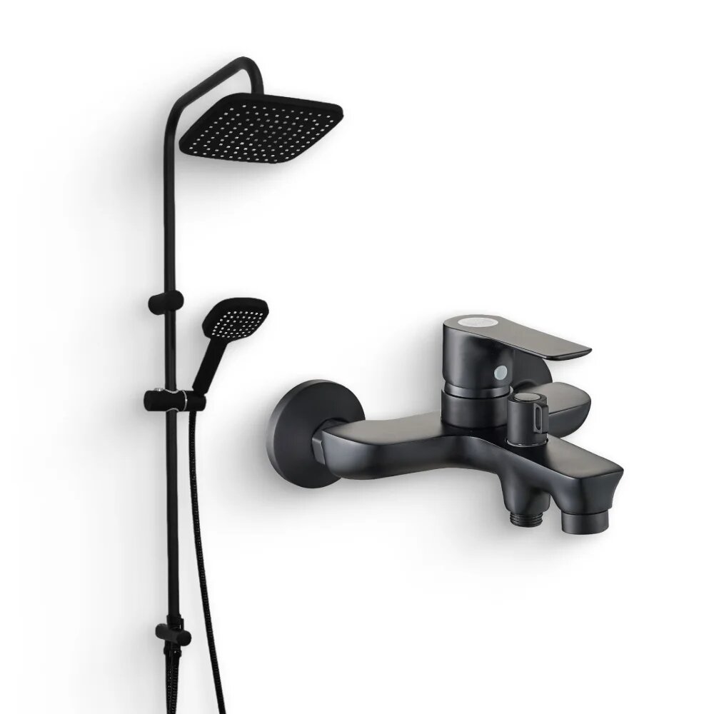 Душевой комплект Смеситель Orange Aristo M19-100b / Стойка душевая, хром