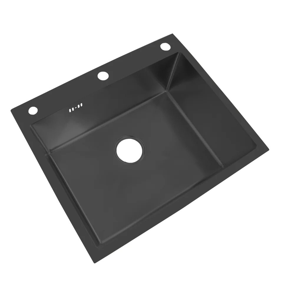 Мойка кухонная Stella Polar Кастельо KN505008 50 металлическая, прямоугольная, 50x50, мойка для кухни, черная, российская