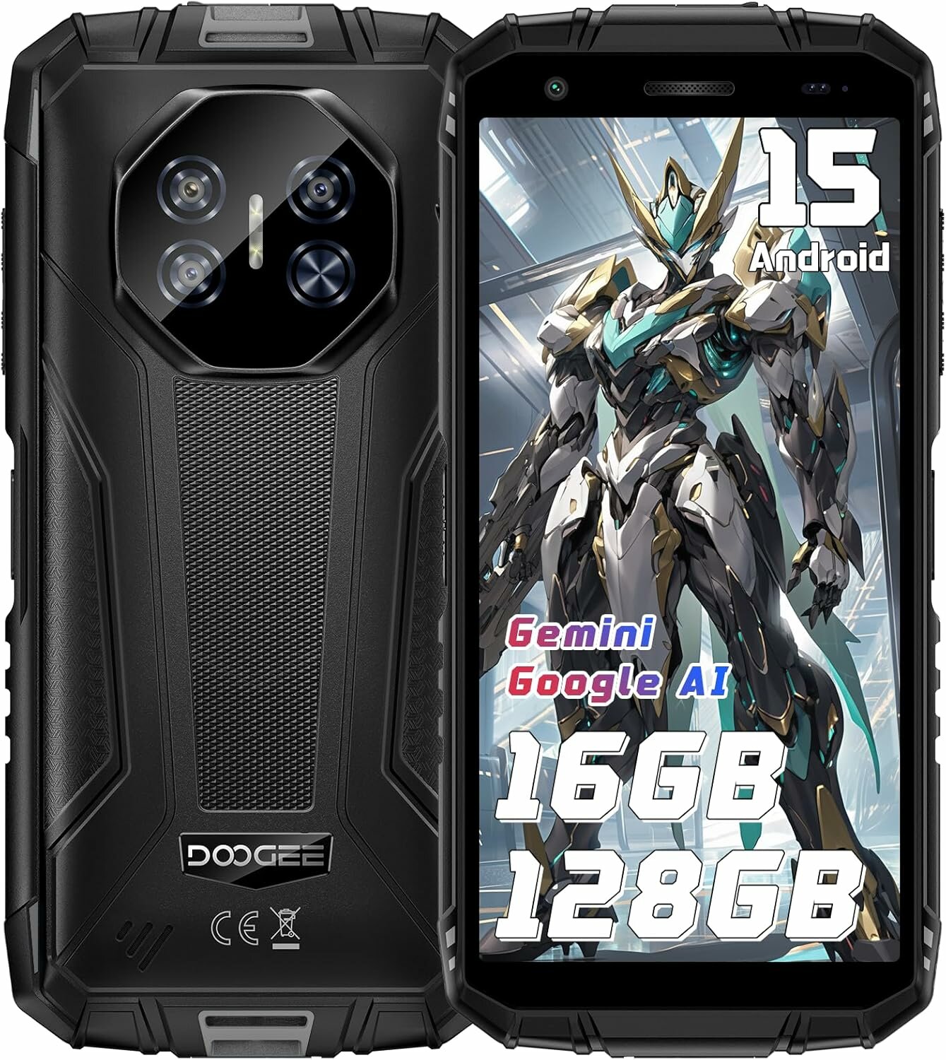 Защищённый телефон DOOGEE Fire 3 Pro, разблокированный, аккумулятор 8350 мАч, Android 15, 4 ГБ ОЗУ, 128 ГБ памяти, TF 2 ТБ