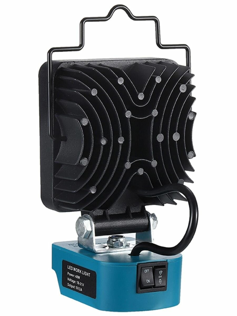 Мощный аккумуляторный фонарь 18 В, светодиодный поисковик с USB-портом 5 В, дальний свет до 1000 м, универсальный для дома, авто и дачи