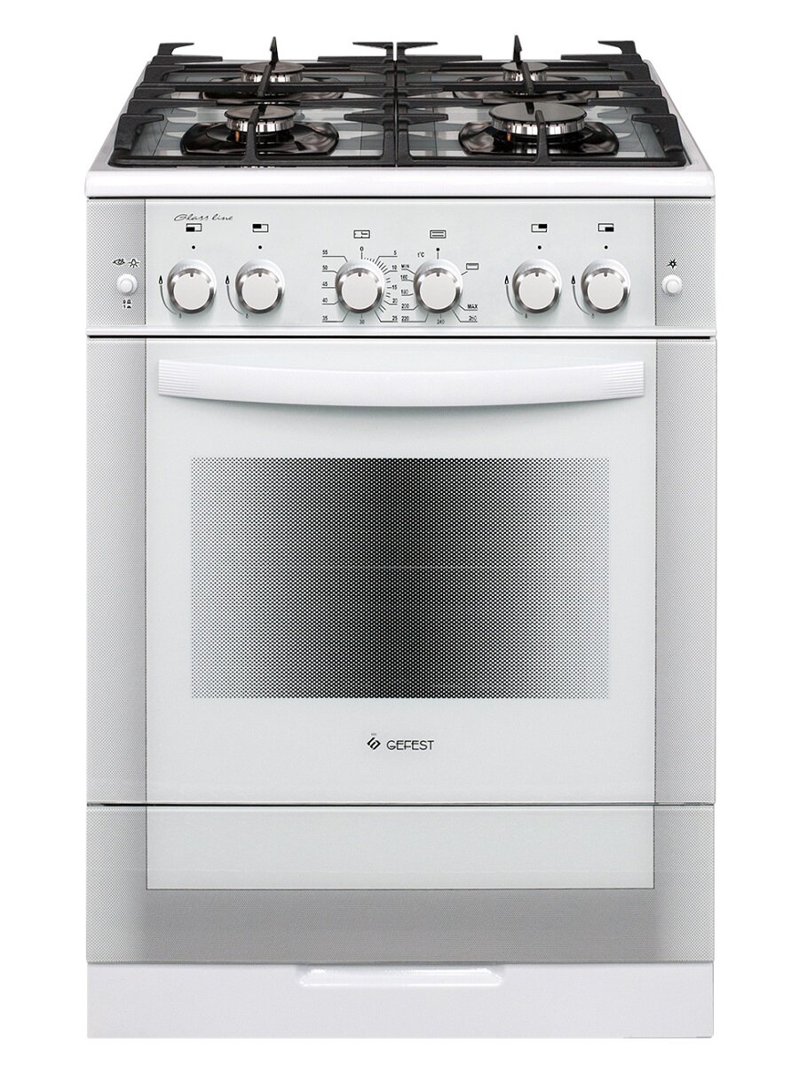 Газовая плита Gefest Gefest ПГ 6500-02 0042 белый (электроподжиг конфорок, газ-контроль духового шкафа)