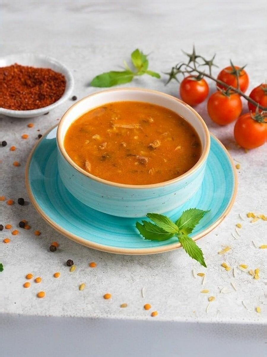 Набор салатников, тарелок глубоких Bonna "Аура Аква" 2 шт, 14 см, 500 мл. Ударопрочный, профессиональный фарфор, для салата, закусок, горячих и холодных блюд. "Aura Aqua" (Турция)