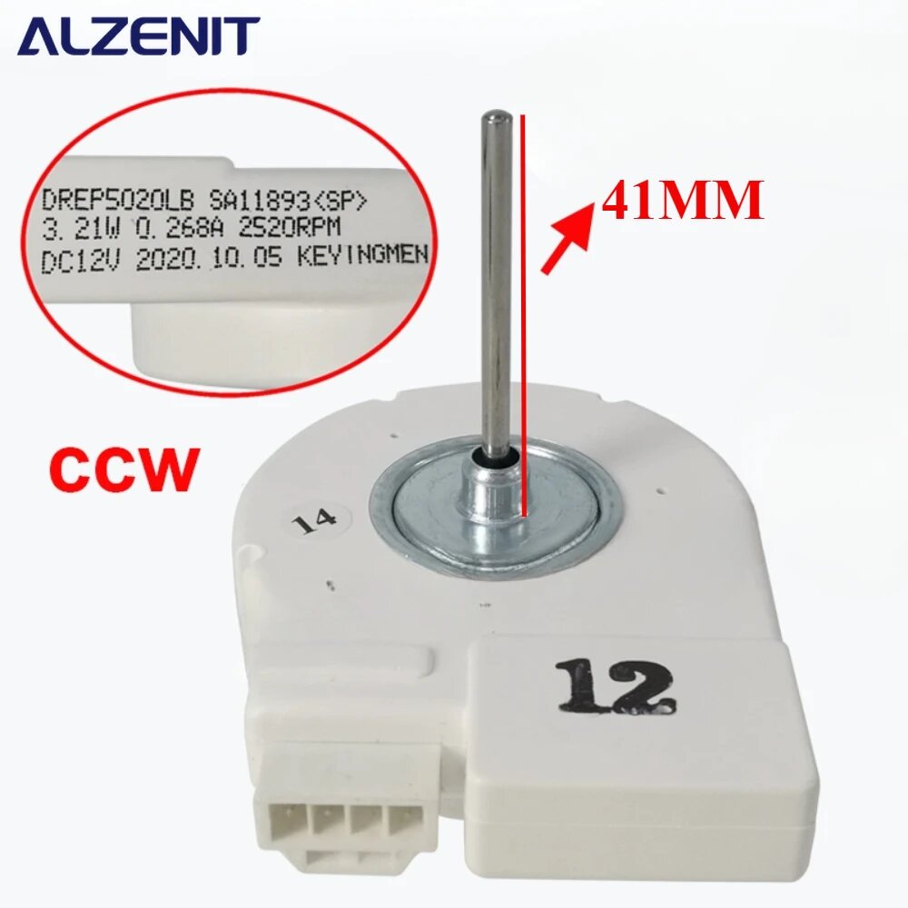 Новый двигатель охлаждающего вентилятора для холодильника Samsung DREP5020LB, охлаждение постоянного тока 3,21 Вт, 0,268 А, 2520 об/мин, 12 В постоянного тока, детали радиатора и морозильной камеры