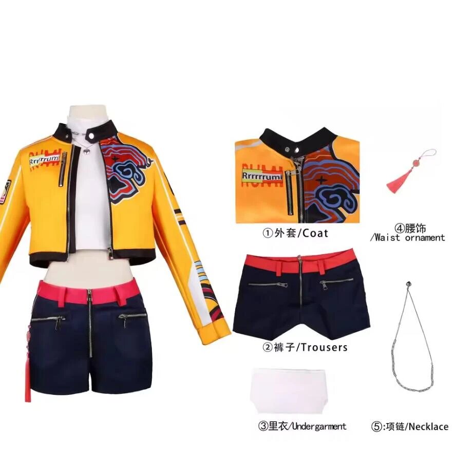 Руми Косплей Костюм Желтый S, Rumi Costume