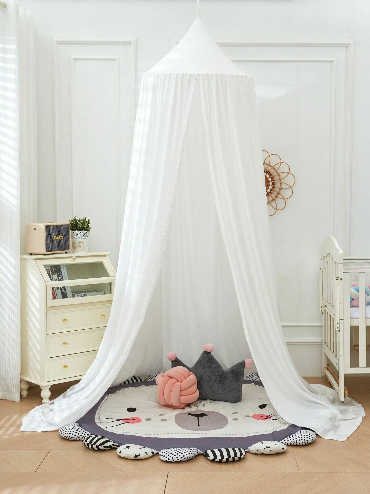 Балдахин шатер, , высота 2,5 м, диаметр0.65 м, периметр 4 м тент для кровати с антифоновым полотном