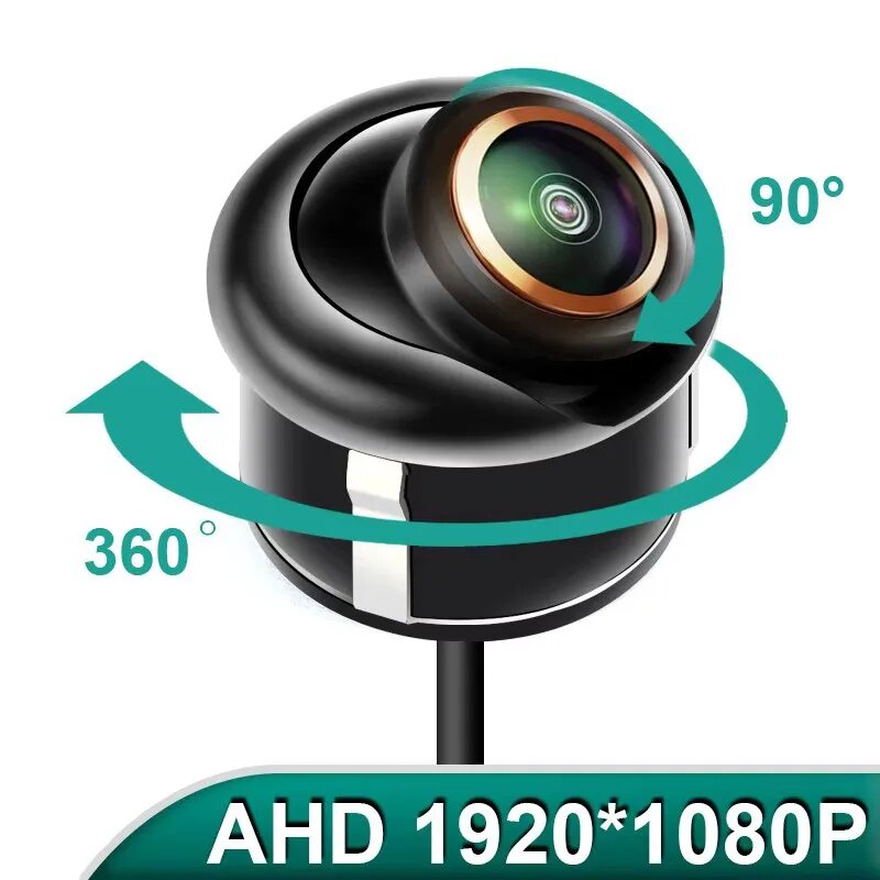Автомобильная камера заднего вида AHD 1920x1080P, ночное видение, реверсивный монитор для автостоянки, водонепроницаемый 170 ° Объектив «рыбий глаз» HD-видео Degree, Gold-CVBS-AHD1080P