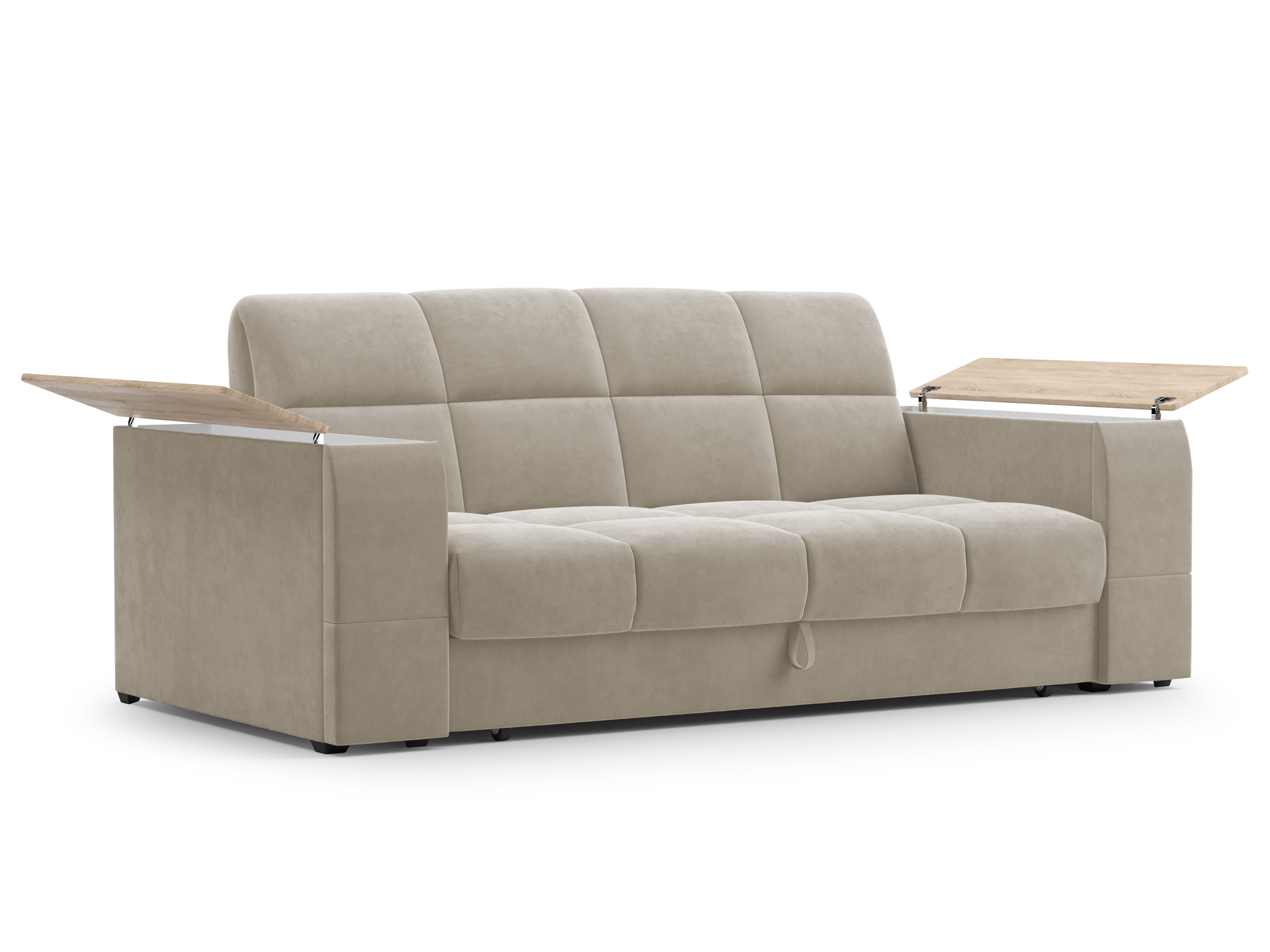 Диван-кровать Флай, аккордеон, ортопедическое основание, подлокотники короб+короб, 160*200, съемный чехол, велюр.