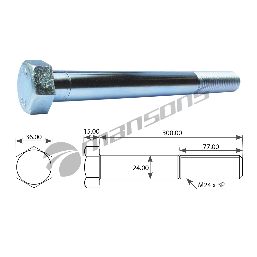 MANSONS TRS4735 m24x3x77 l=300mm\ror
