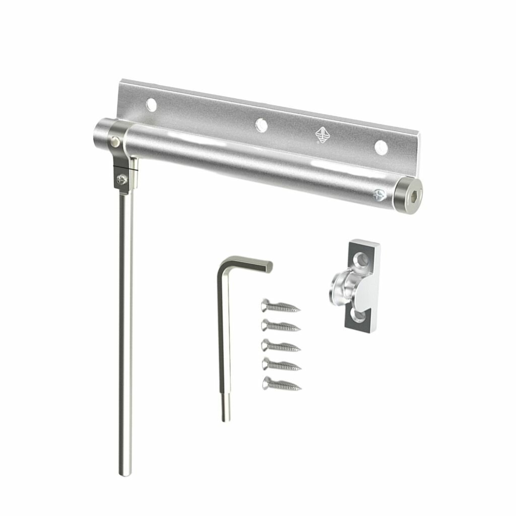 Бытовой доводчик для раздвижных дверей с отскоком-TL32 серебристый
