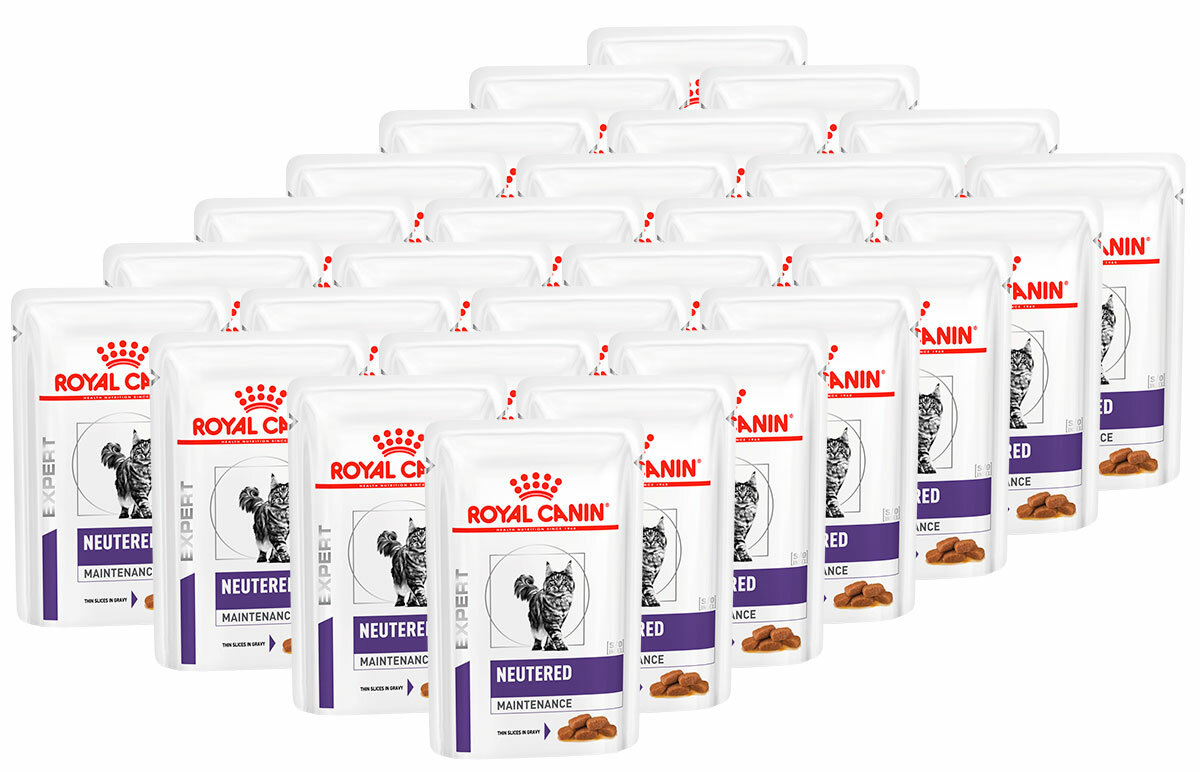 Корм влажный Royal Canin Neutered Maintenance для кастрированных котов и стерилизованных кошек, до 7 лет, в соусе, 85 г х 28 шт