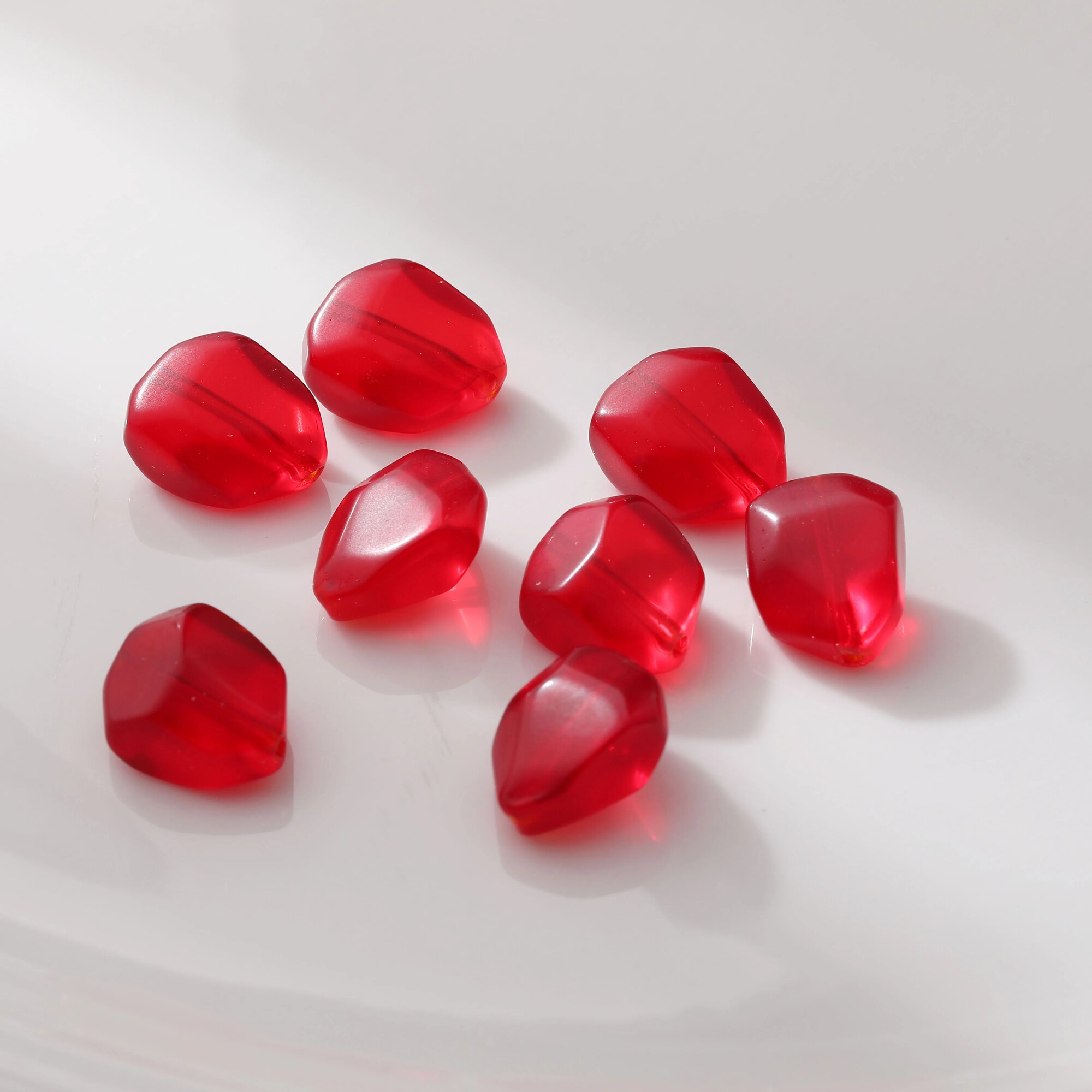 40PCS Irregular Frosted Glass Beads Earrings Charms for Jewelry Making Necklace Bracelet Supplies DIY Hand Made Accessories