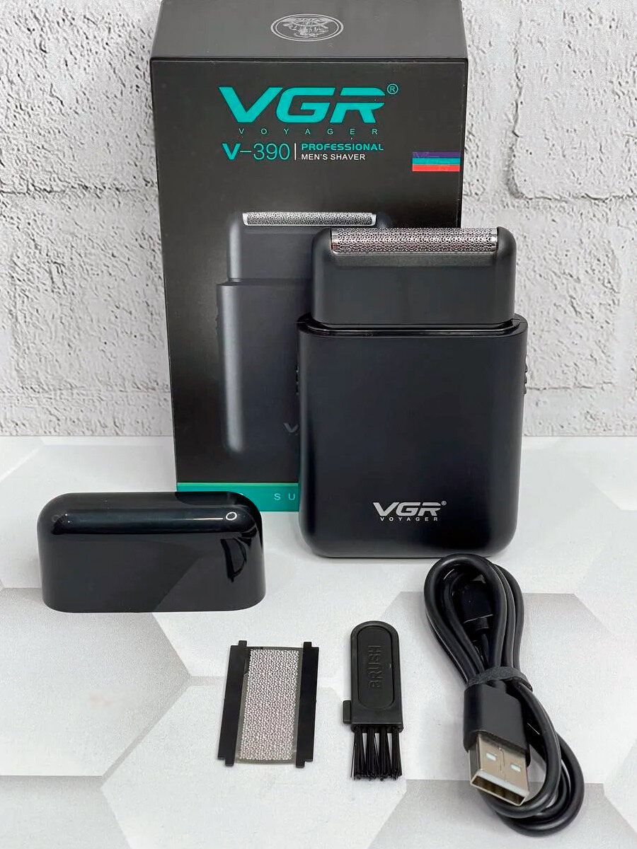 Электробритва мужская для лица аккумуляторная шейвер VGR V-390