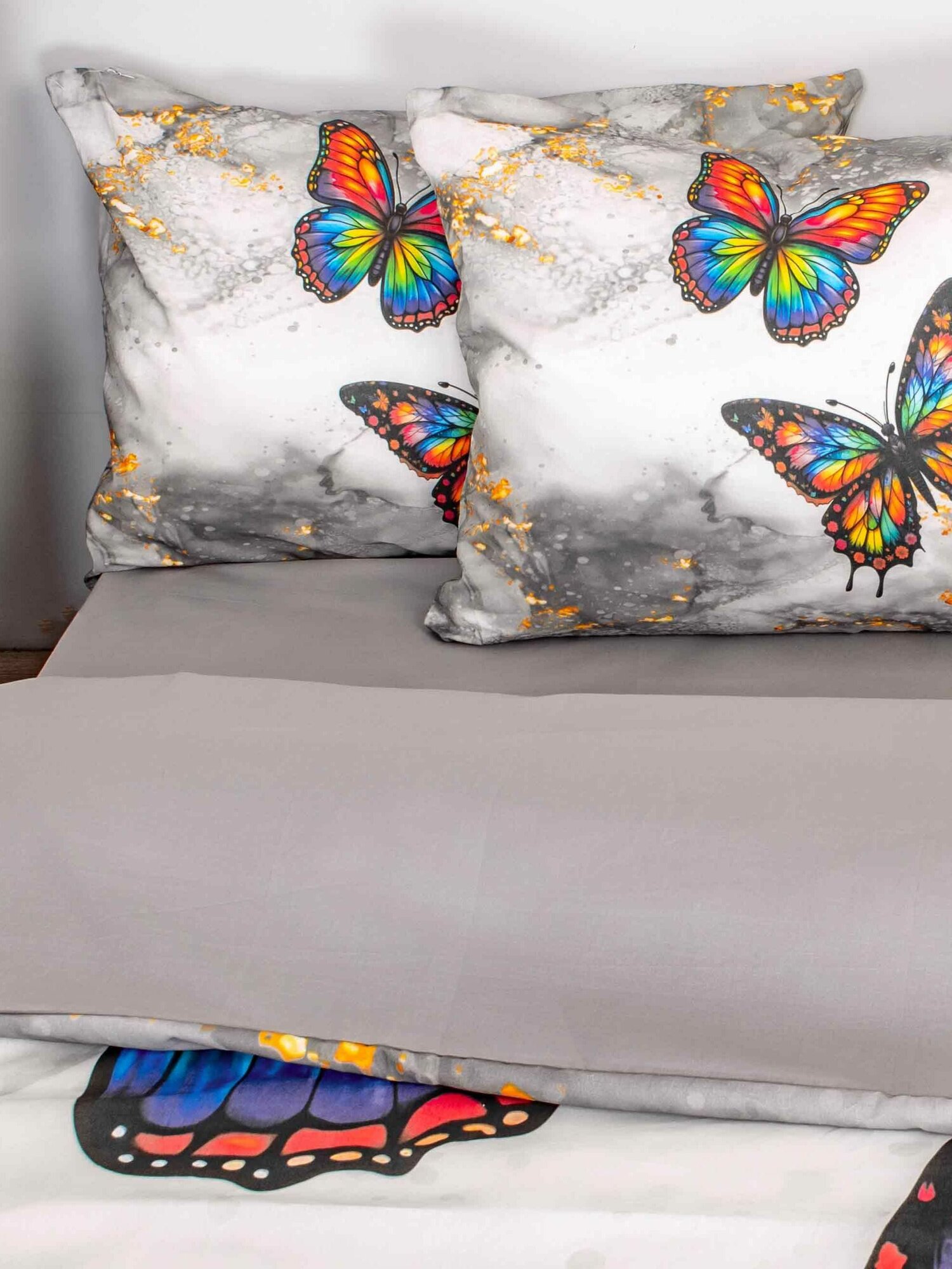 Комплект наволочек на молнии Alice Textile: "Бабочки" - 50х70, 2 шт, Поплин, 100% Хлопок