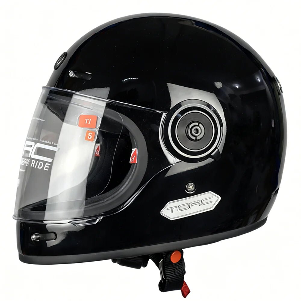 Мотоциклетный шлем Torc в винтажном стиле, полнолицевой, ретро, для мужчин, Черный, XL, Color 8