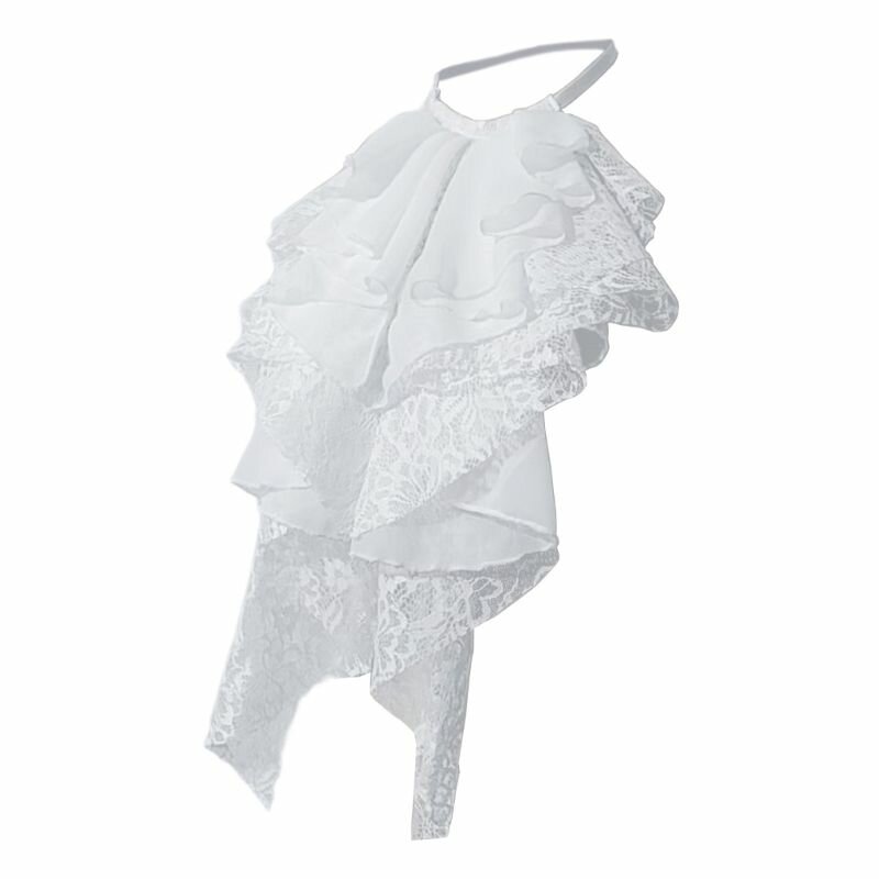 Кружевной поддельный воротник в викторианском стиле-белый