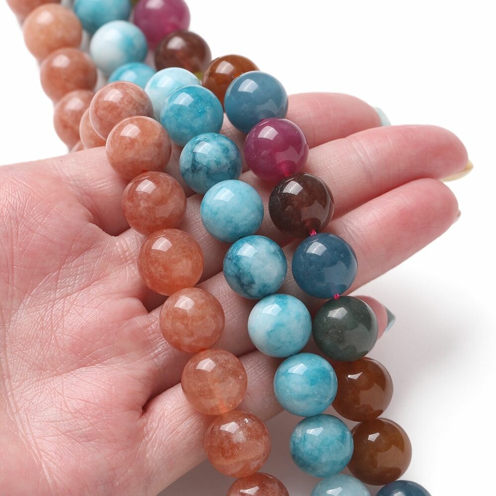 Ларимар 10 мм для создания украшений , бусины на нитке (около 40 шт)