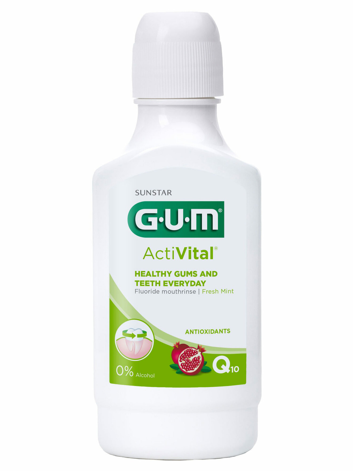 Ополаскиватель для полости рта GUM ActiVital против зубного налета с антиоксидантами, 500 мл