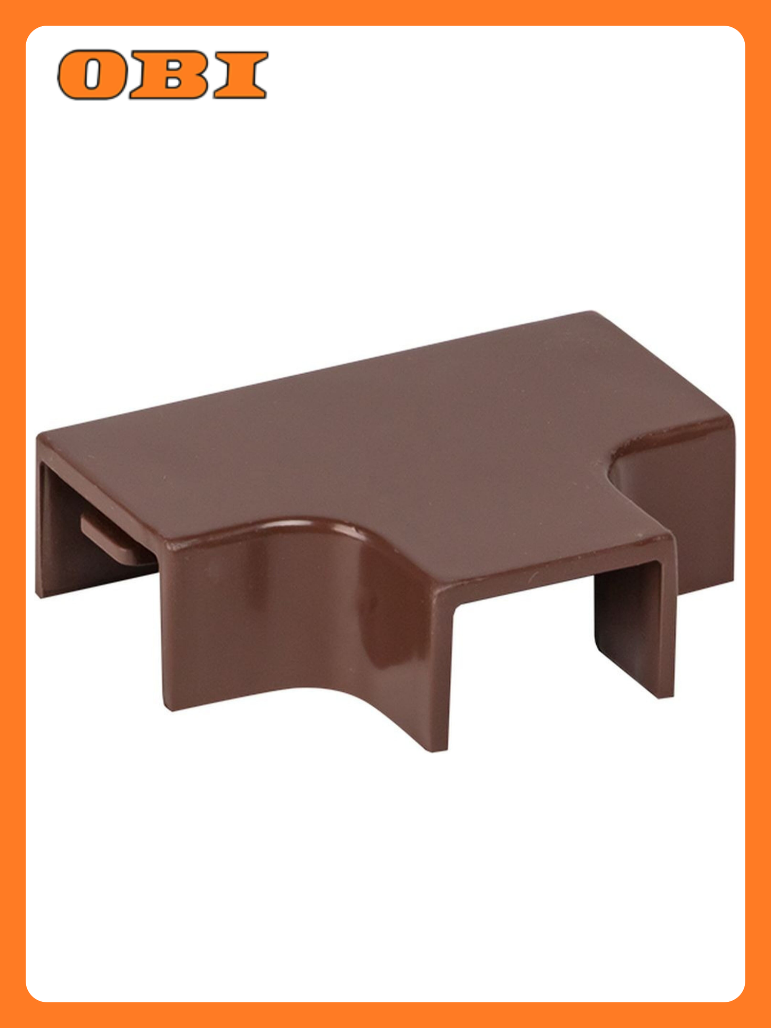 Т-образный разветвитель EKF PROxima, пластик, коричневый, 15x10 мм