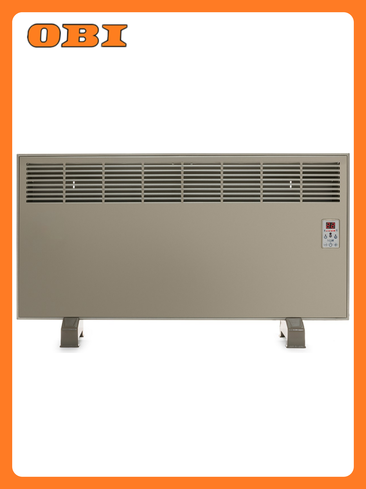 Конвектор электрический iVigo EPK4590E25, 2500Вт, монолитный нагревательный элемент, шампань