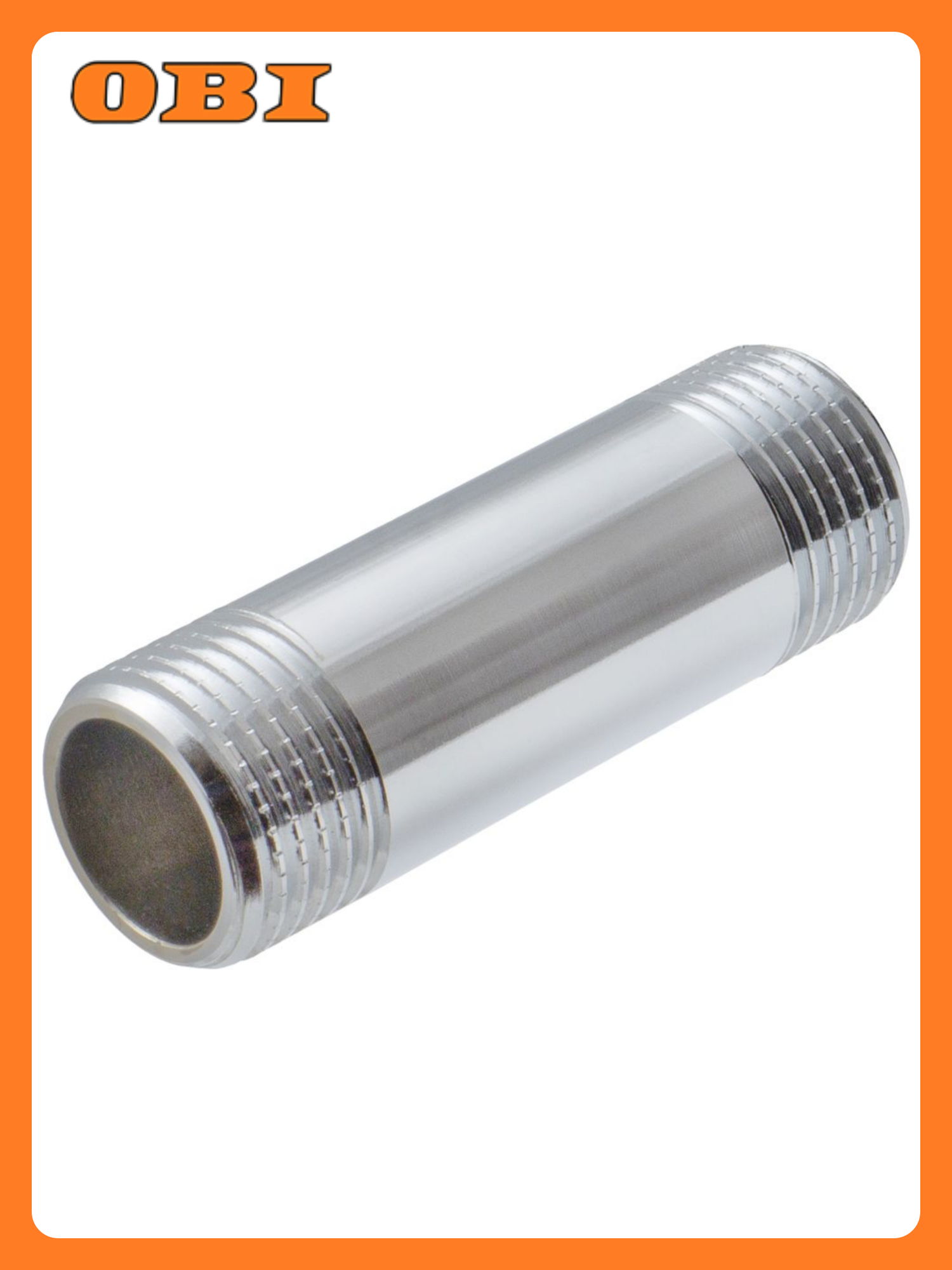 Удлинительный бочонок MPF, латунь CW617N, хромированное покрытие, 1/2 дюйма, 30 мм