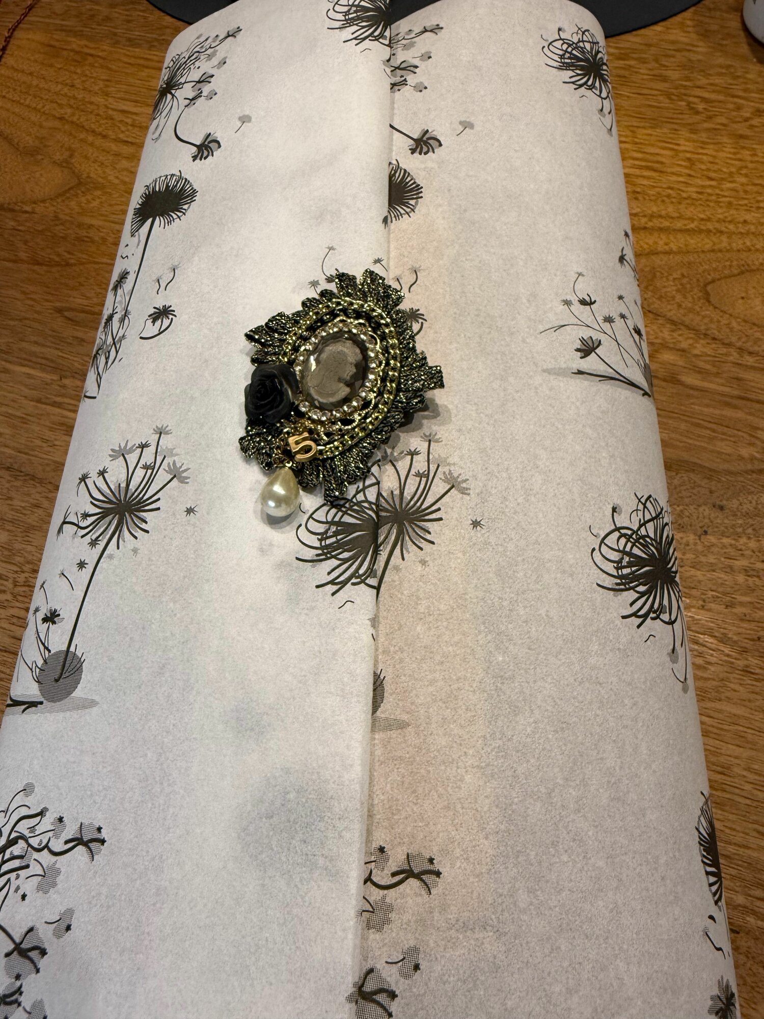 Бумага тишью в листах принт "одуванчики" (2 листа в упаковке)