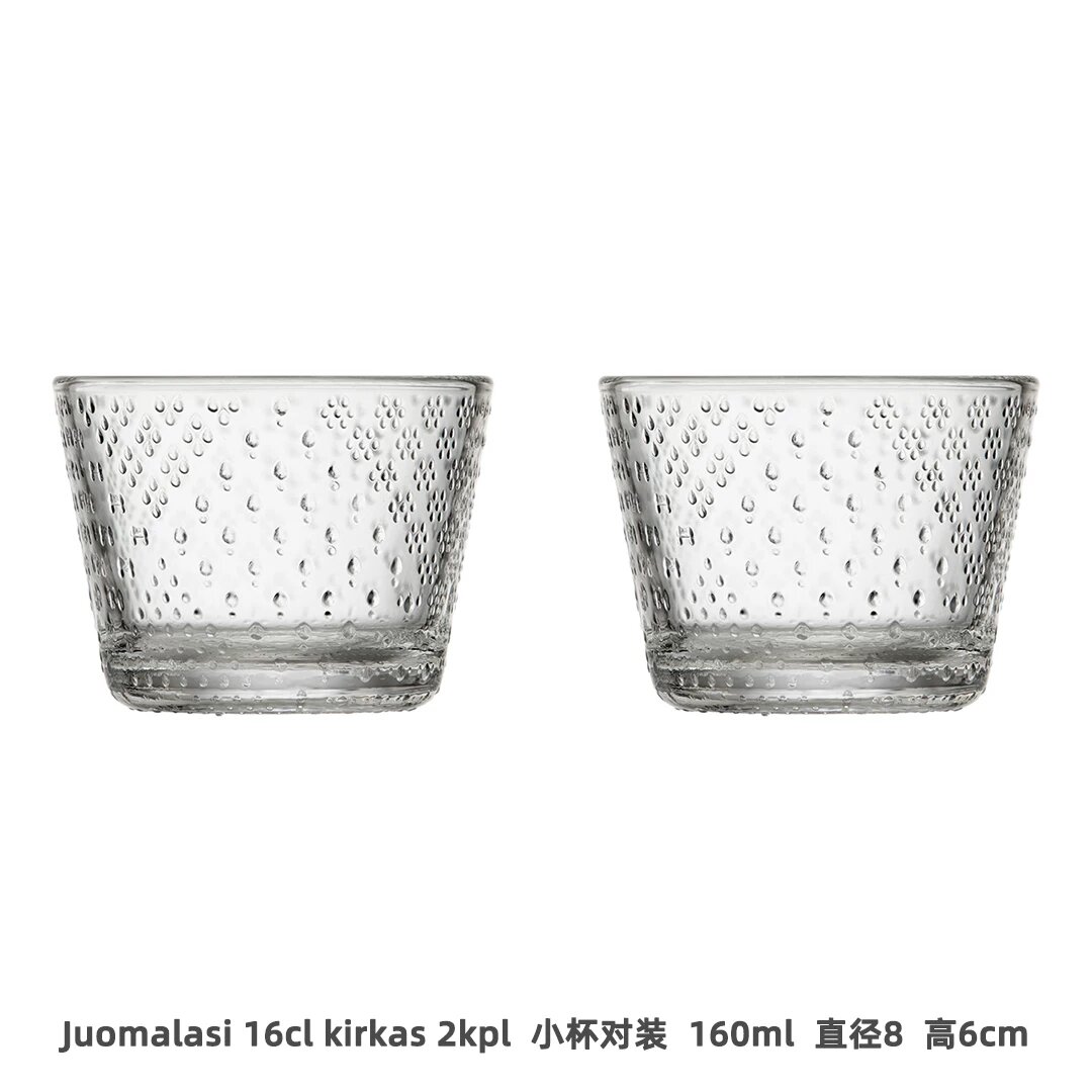 Финская серия Iittala Tundra воспроизводит дизайн стеклянных чашек и тарелок Oiva Toikka 1970 года. Прозрачная чашка
