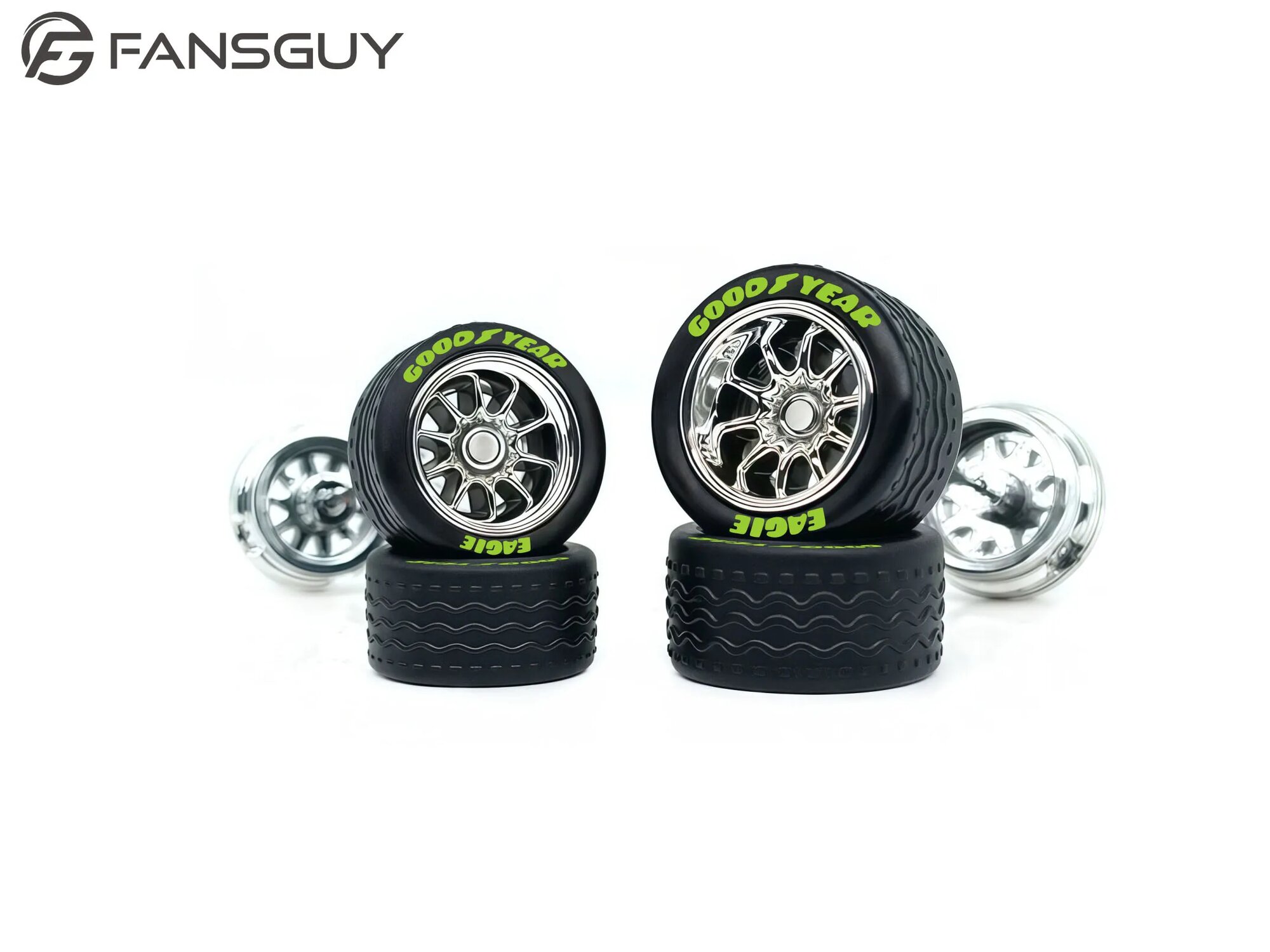 Колеса FANSGUY для масштабных моделей 1/64 BSC-NCG Silvering 1