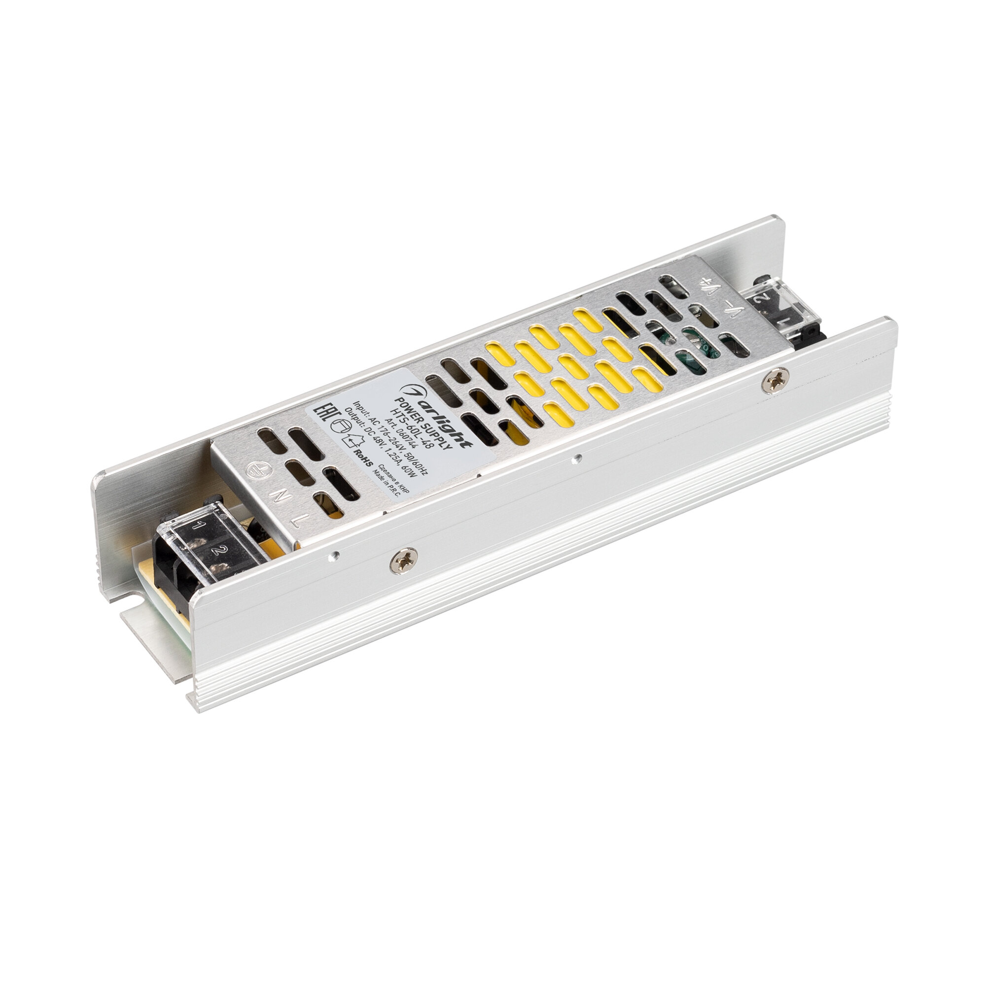 Блок питания HTS-60L-48 (48V, 1.25A, 60W) (Arlight, IP20 Сетка, 3 года) 060744