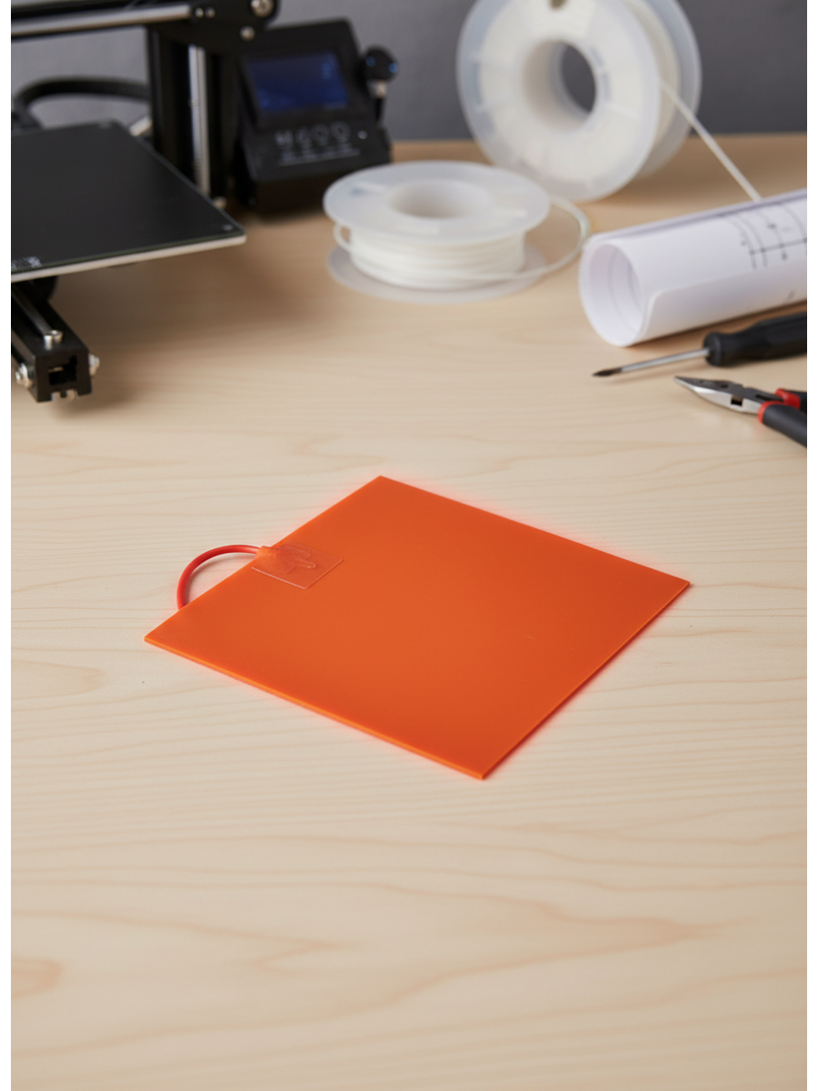 Cиликоновый нагревательный коврик 150 x 150 мм 220V 100W для подогреваемого стола для 3D-принтера