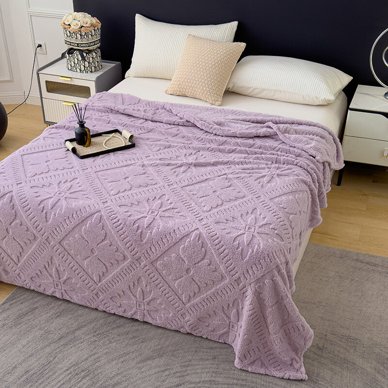 2026 Новейшее двустороннее бархатное одеяло из облачного норкового бархата, фланелевое мягкое хлопковое бархатное жаккардовое многофункциональное одеяло, плед, подарок, оптовая продажа