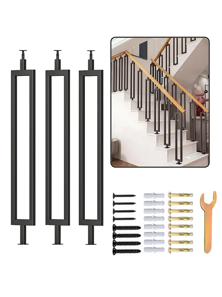 U-образные лестничные ограждения 850/950/1000 мм с регулируемым верхним кронштейном для перил, крыльца, террасы и уличных ступеней