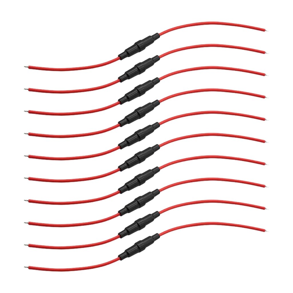 10шт Нейлоновые Держатели предохранителей размером 5x20 мм для защиты от короткого замыкания и перегрузок