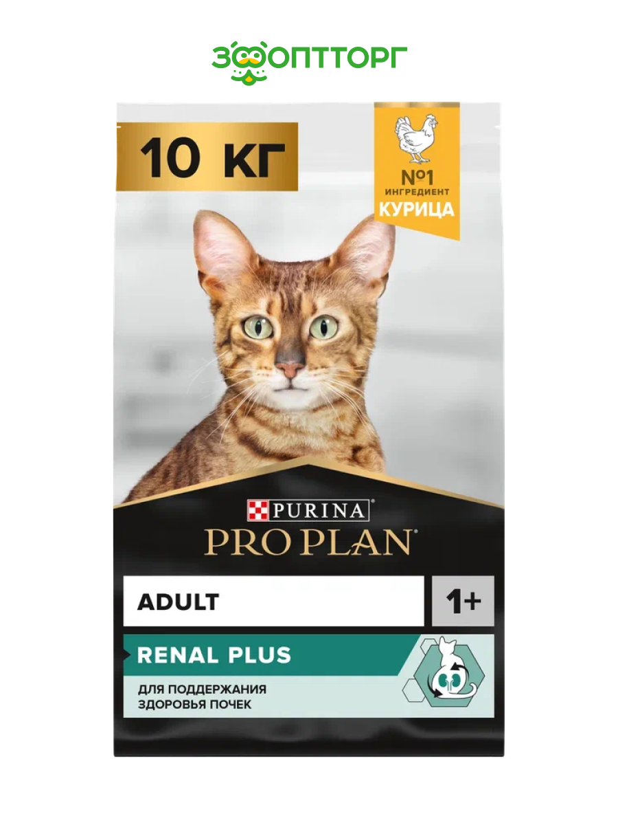 Сухой корм PRO PLAN для взрослых кошек Курица, 10 кг.