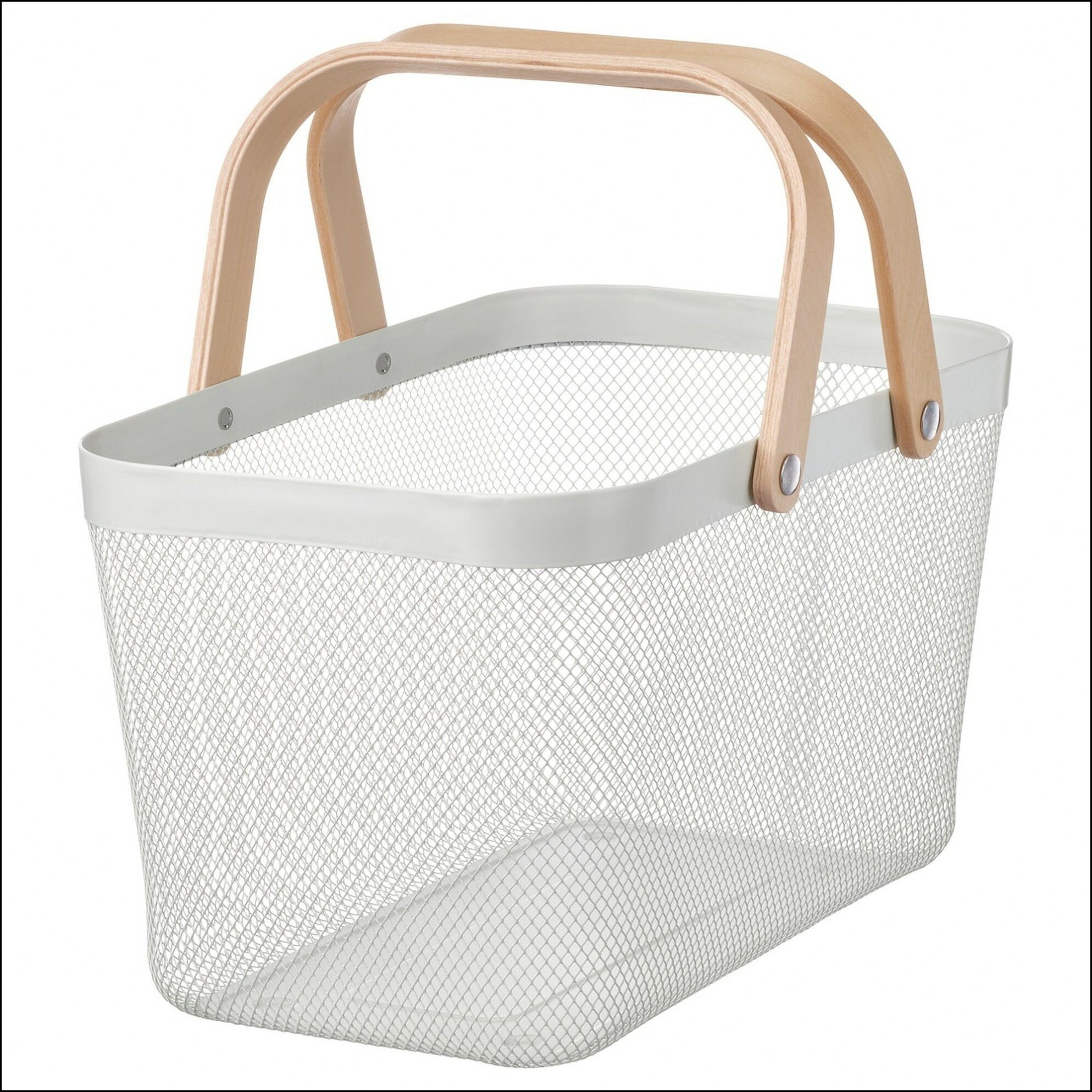 Эксклюзивная корзина RISATORP от IKEA, 27x42x23 см, из стали и березовой фанеры