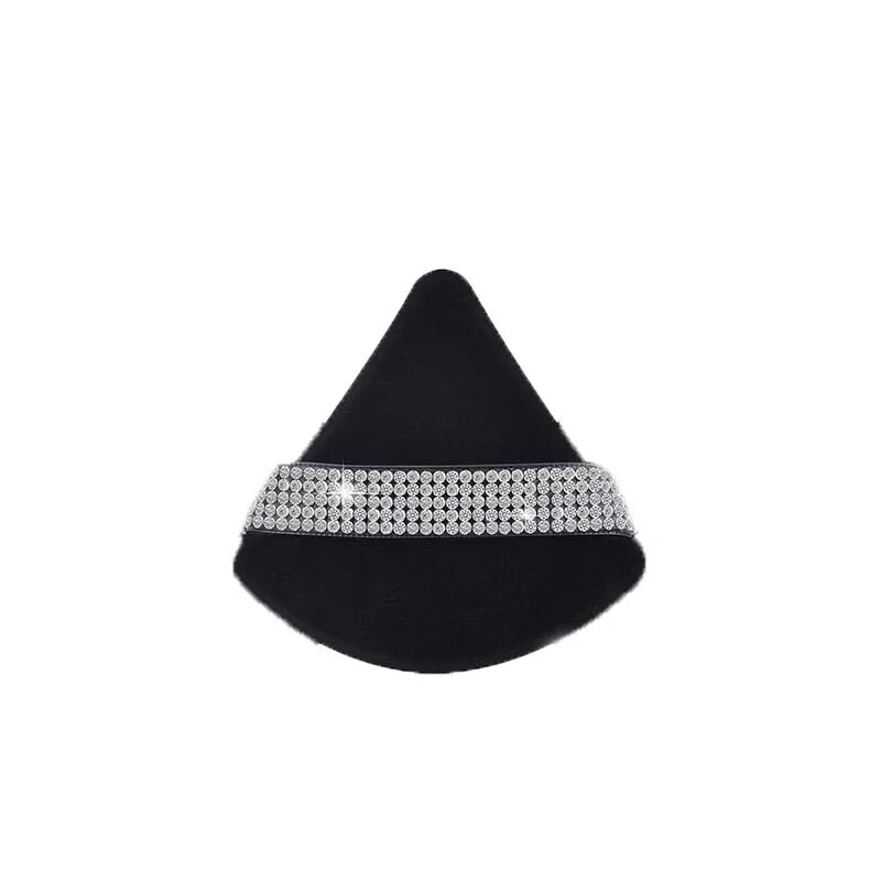 Треугольная бархатная пуховка для пудры