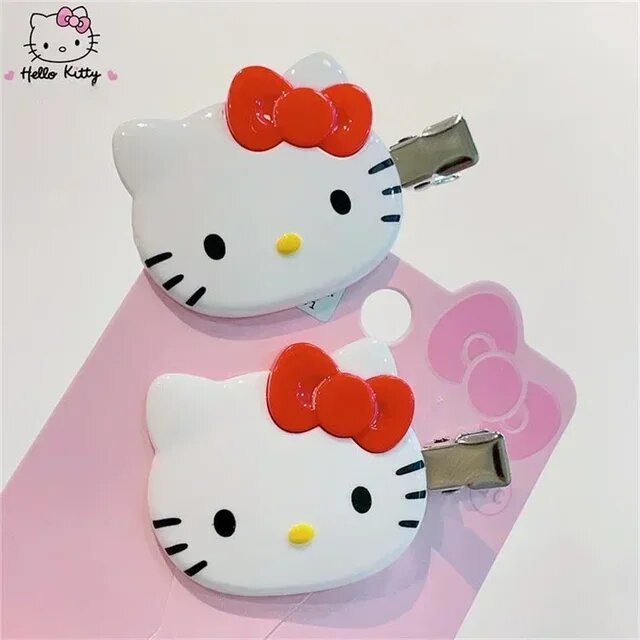 Милый набор заколок для волос Sanrio Hello Kitty: аксессуары для девочек, резинки и аксессуары для волос в стиле аниме - подарки для волос