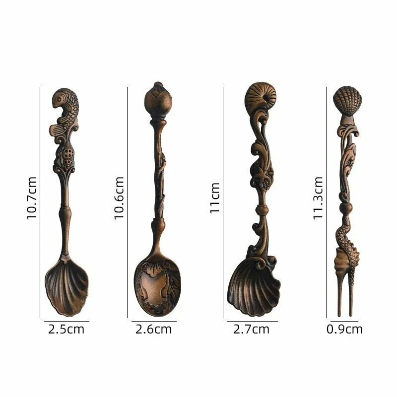 Modenvi Набор столовых приборов 4 предм. коричнево-красный