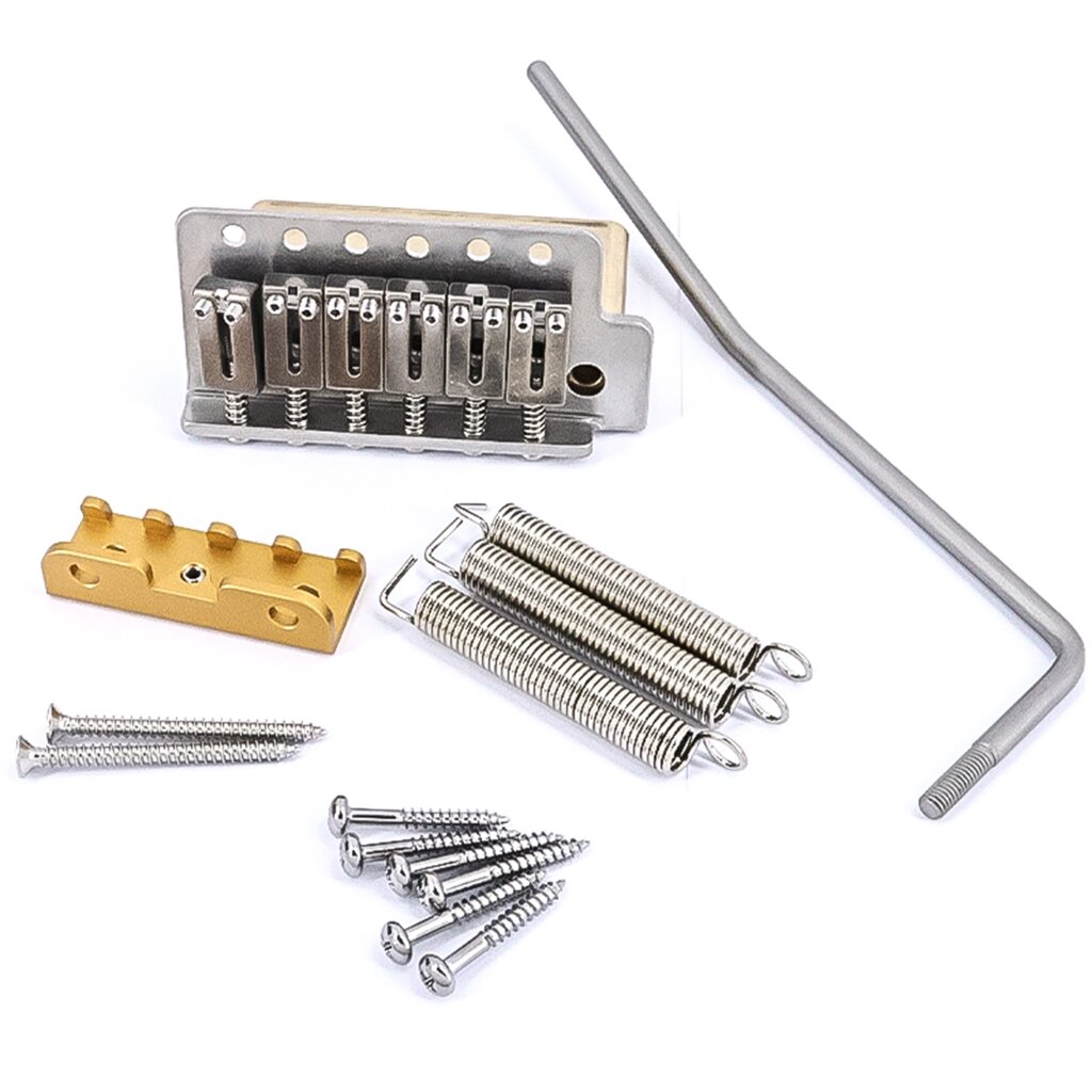 Металлический бридж Тремоло для электрогитары с нажимным рычагом и роликовыми седлами для установки в 2 точки