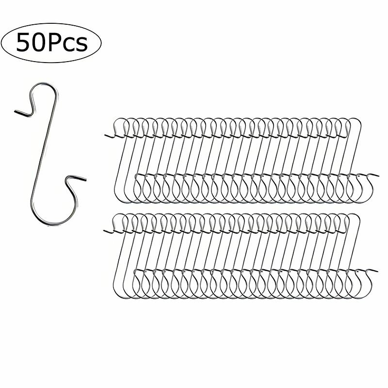 Крючок декоративный для украшений серебристый 50 шт.